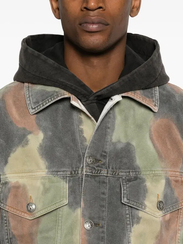 Palm Angels Camouflage-pattern Denim Jacket