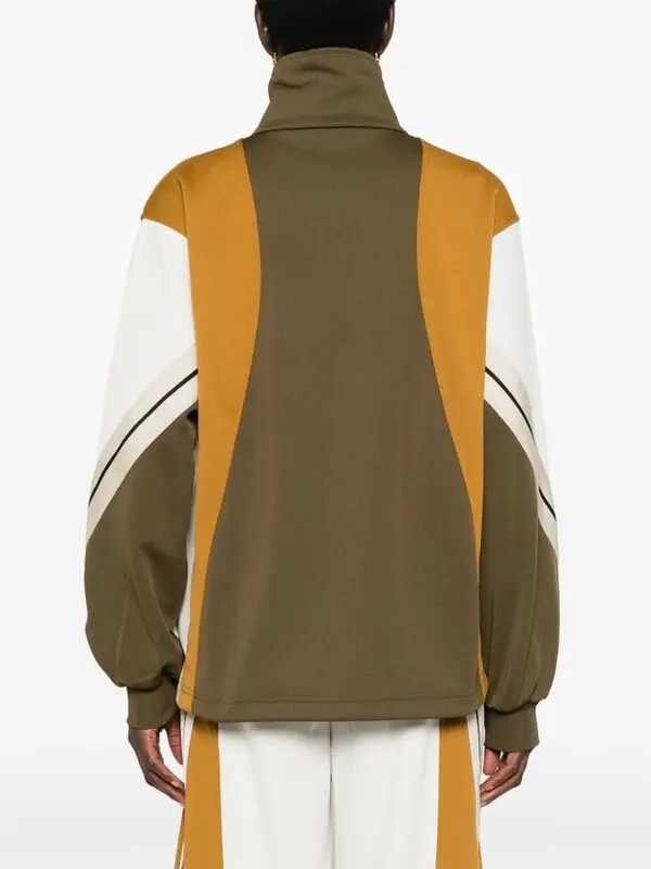 Palm Angels Monogram-embroidered Colourblock Track Jacket - Brown