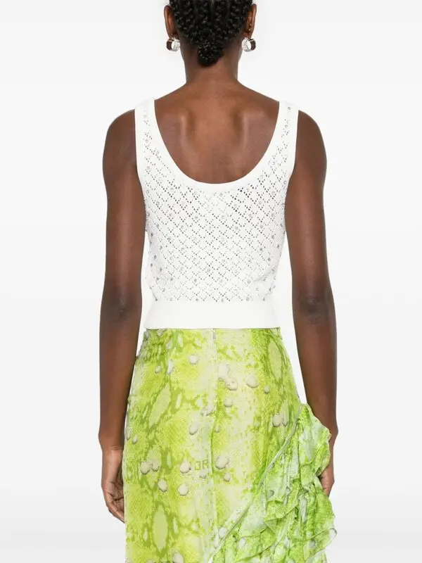 John Richmond Crystal-embellished Knitted Top