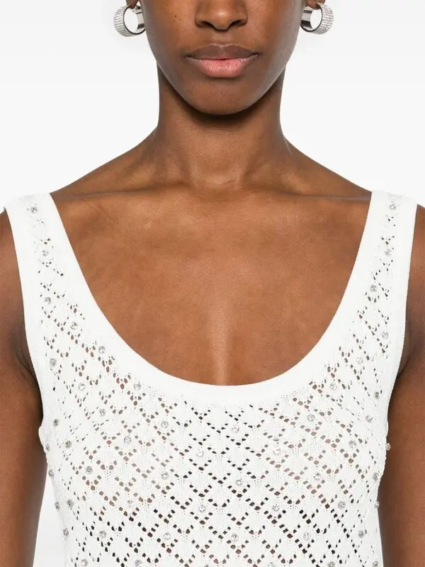 John Richmond Crystal-embellished Knitted Top