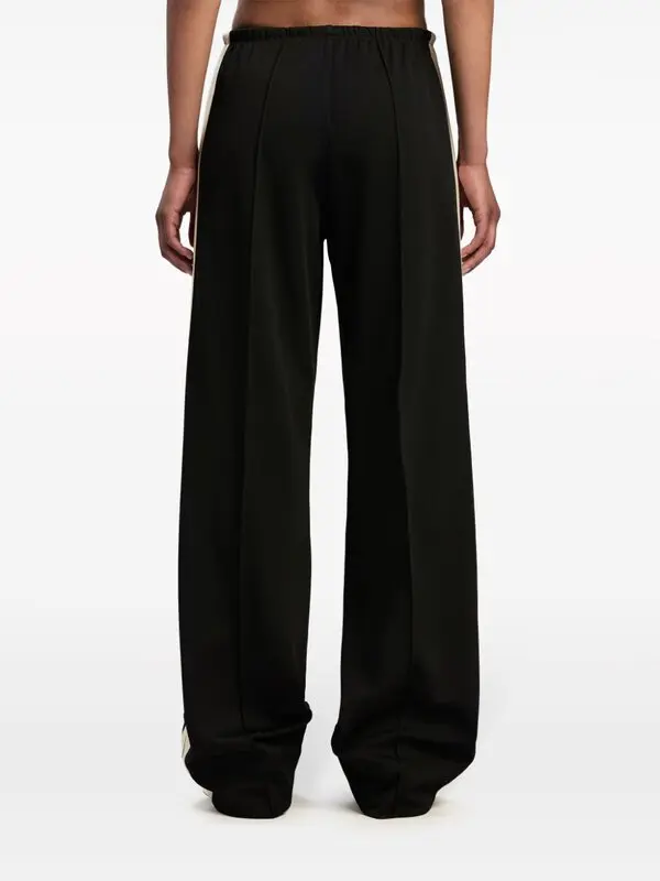 Palm Angels Logo-embroidered Wide-leg Track Pants - Black