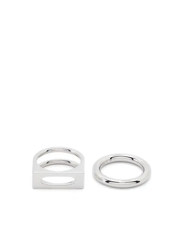 Tom Wood Cage Rings Set - Silver