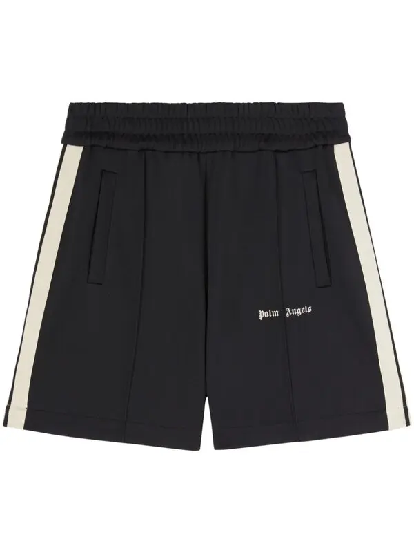 Palm Angels Logo-print Side-stripe Shorts