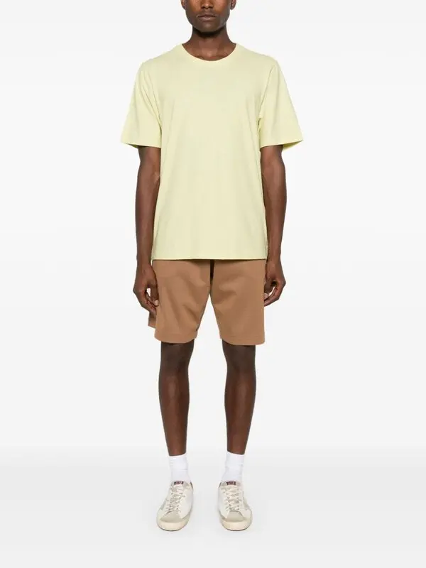 LARDINI Round-neck Cotton T-shirt - Yellow