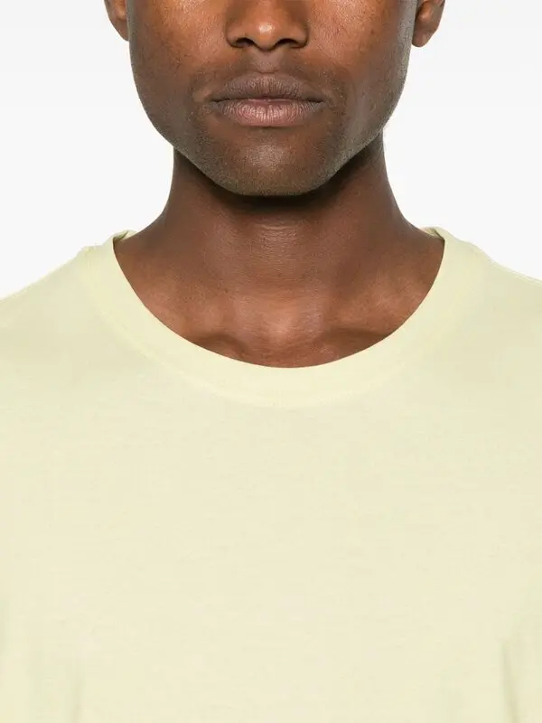 LARDINI Round-neck Cotton T-shirt - Yellow