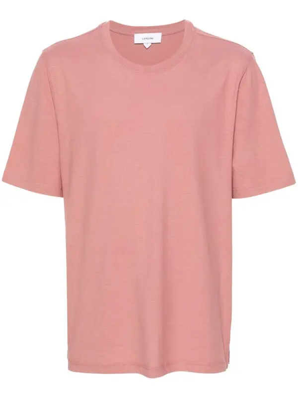 LARDINI Round-neck Cotton T-shirt - Pink