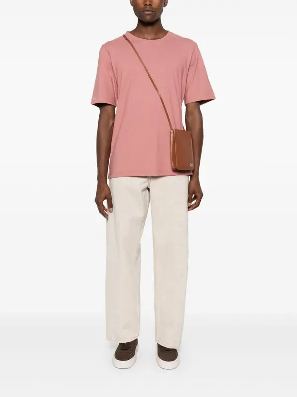 LARDINI Round-neck Cotton T-shirt - Pink