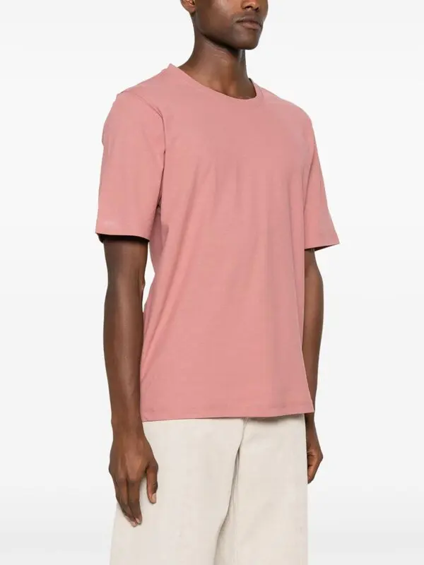 LARDINI Round-neck Cotton T-shirt - Pink