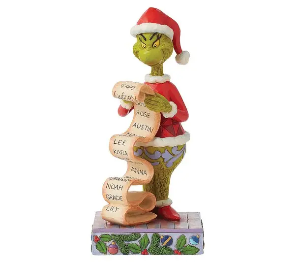 JIM SHORE Grinch Grinch Naughty/nice List - One-color