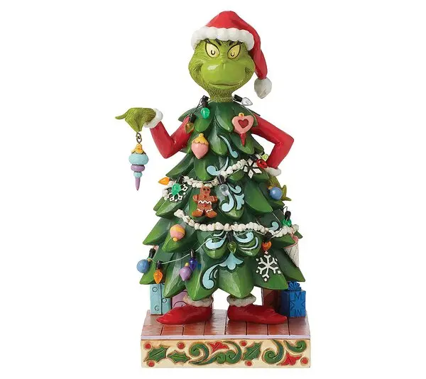 JIM SHORE Grinch Grinch Dressed As A Tree Fi Gurine - One-color