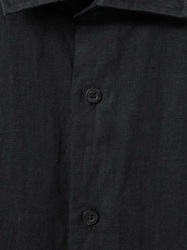 REISS Holiday Slim Fit Linen Shirt