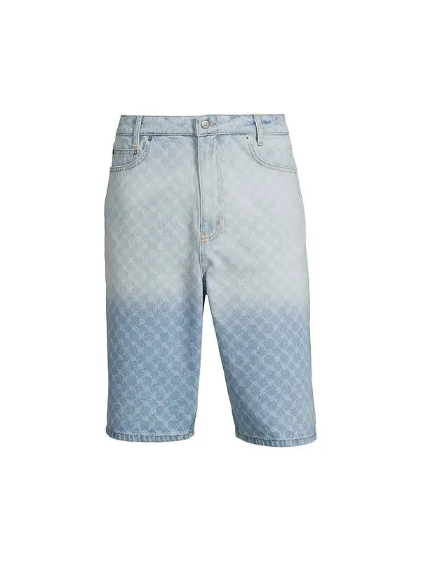 DAILY PAPER Zella Monogram Denim Shorts