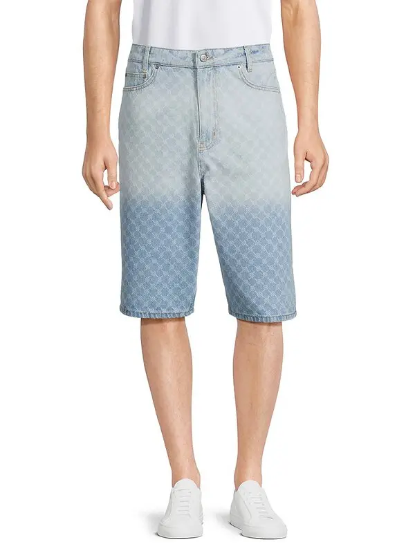DAILY PAPER Zella Monogram Denim Shorts