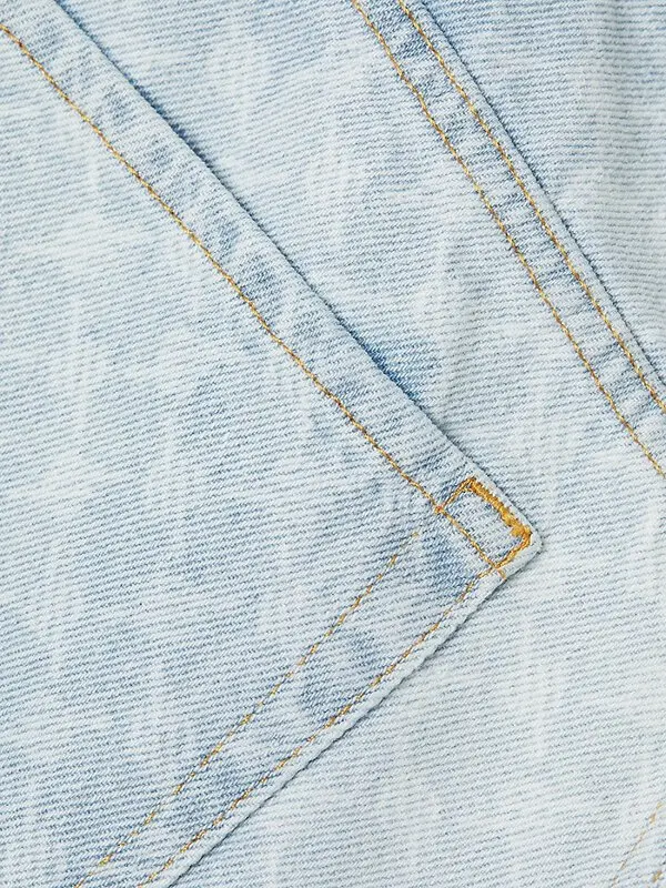 DAILY PAPER Zella Monogram Denim Shorts