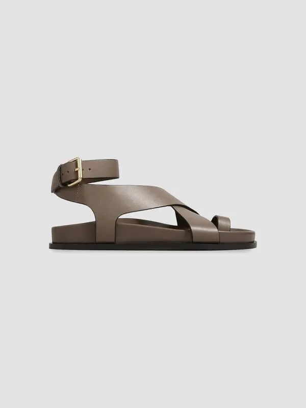 A.emery Jalen Buckled Suede Ankle-wrap Sandals - Sable