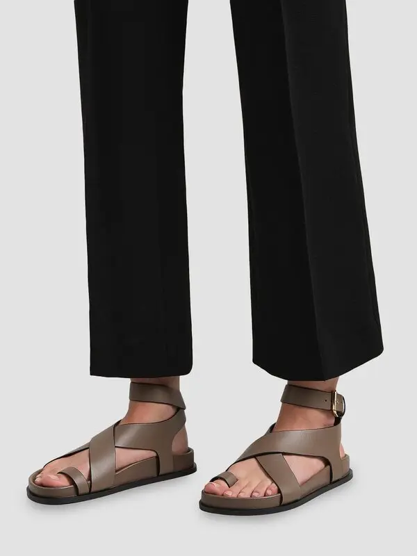 A.emery Jalen Buckled Suede Ankle-wrap Sandals - Sable
