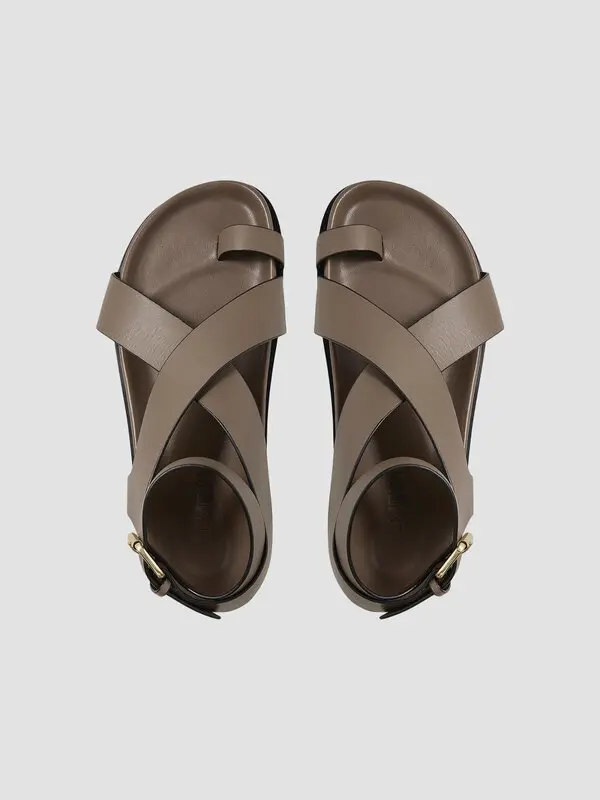 A.emery Jalen Buckled Suede Ankle-wrap Sandals - Sable