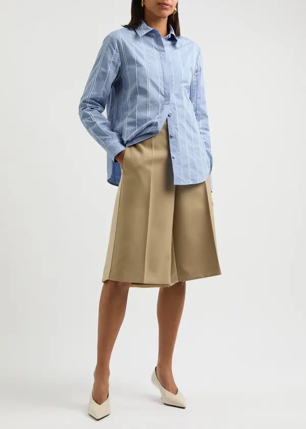 3.1 Phillip Lim Striped Cotton-blend Poplin Shirt
