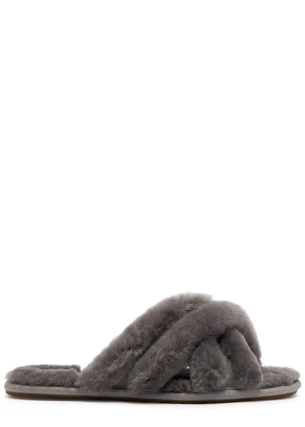 UGG Scuffita Shearling Slippers - Charcoal