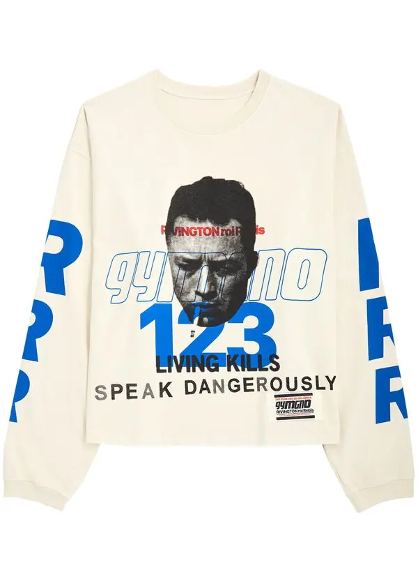 RIVINGTON ROI REBIS Speak Dangerously Printed Cotton Top