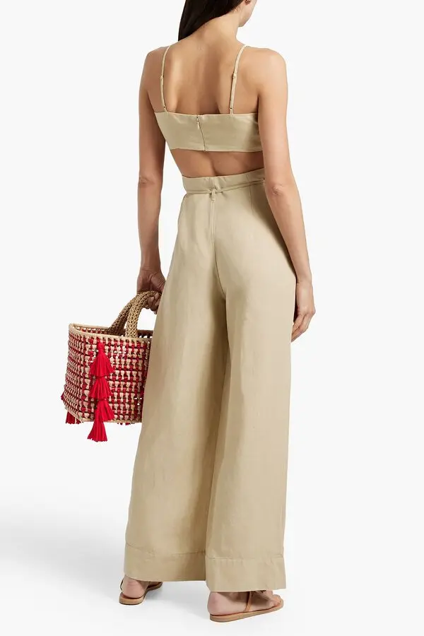 Onia Cropped Linen-lyocell Blend Top