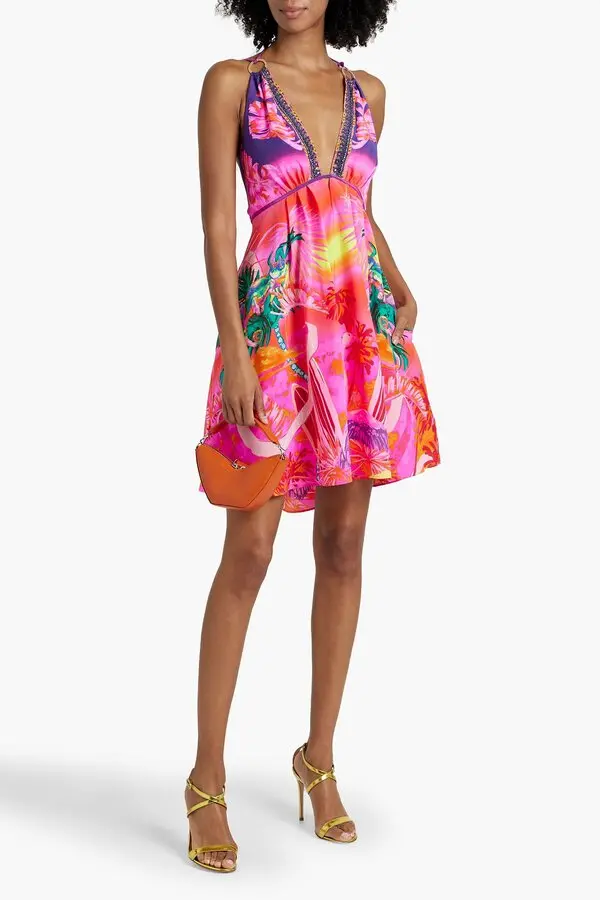 knee length dresses for ladies Camilla Ruffle Mini Dress L
