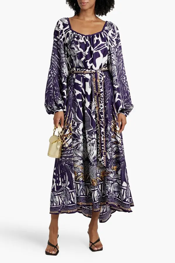 open lace back dress CAMILLA Purple Pink Multi Off Shoulder Size X-SMALL Dress  ReturnStyle