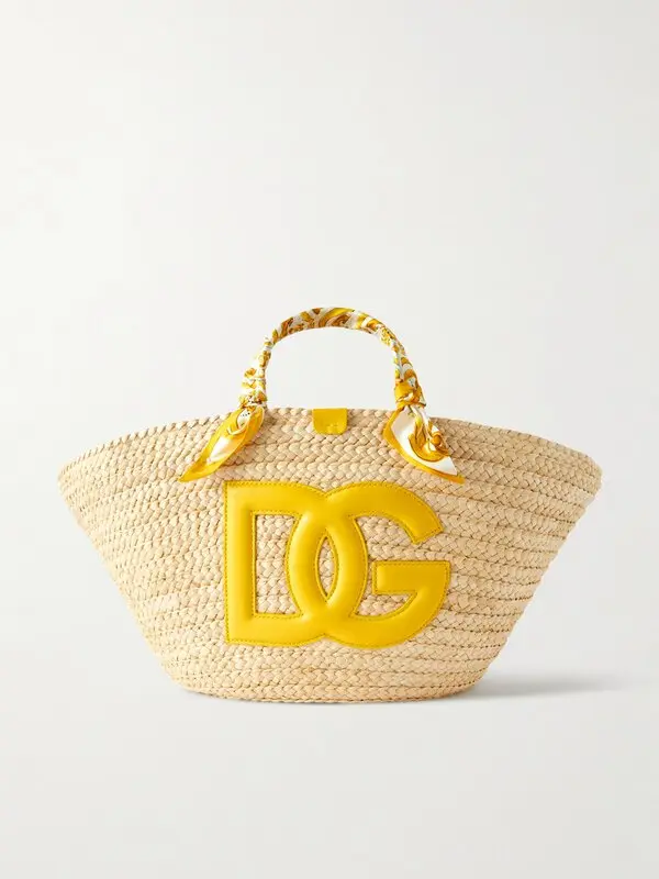 Dolce & Gabbana Raffia Tote Bag - Yellow