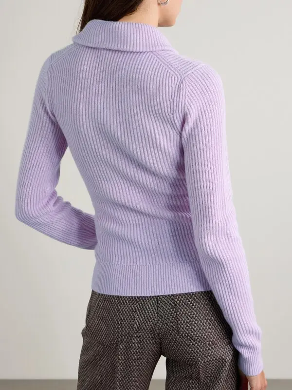 Victoria Beckham Ribbed Stretch-cashmere Sweater