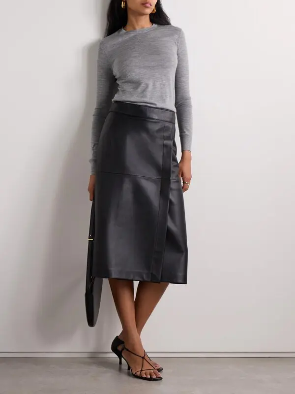 Theory Wool-blend Fine Knit Sweater - Gray