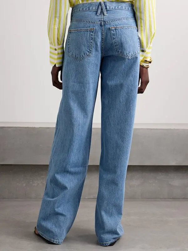 SLVRLAKE Mica Low-rise Wide-leg Jeans - Blue
