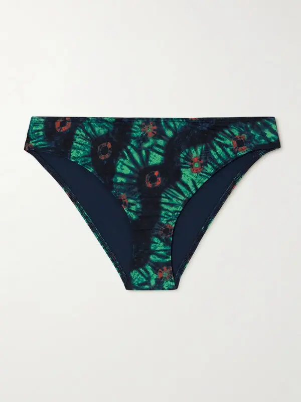 Ulla Johnson Dani Printed Bikini Briefs - Green