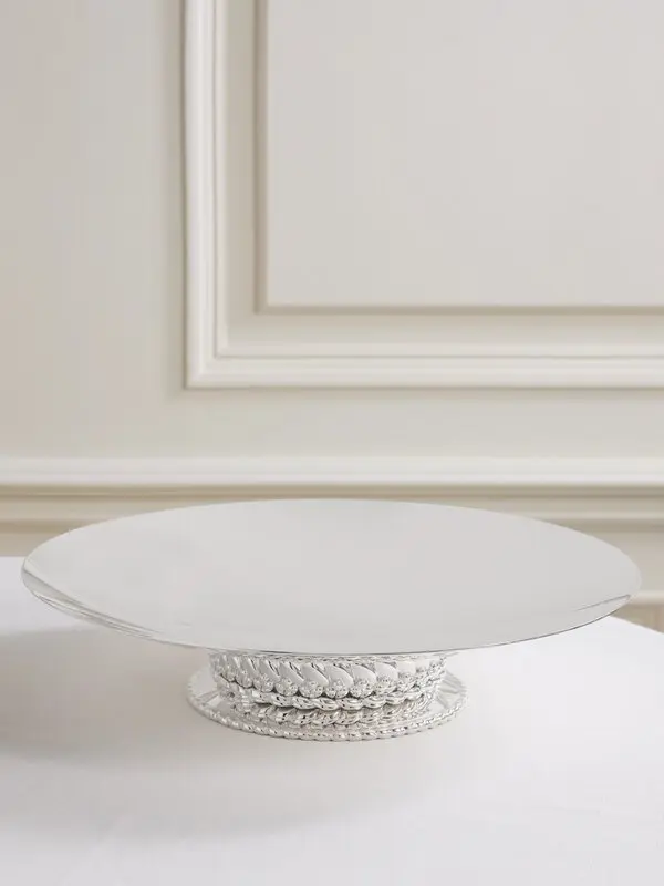 Christofle Babylone Embellished -plated Serving Dish - Silver