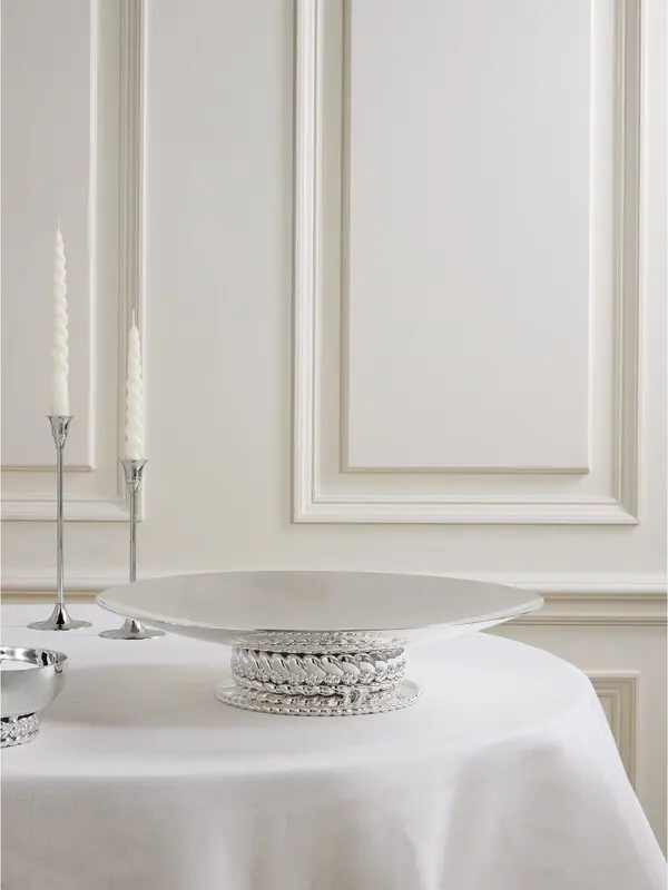 Christofle Babylone Embellished -plated Serving Dish