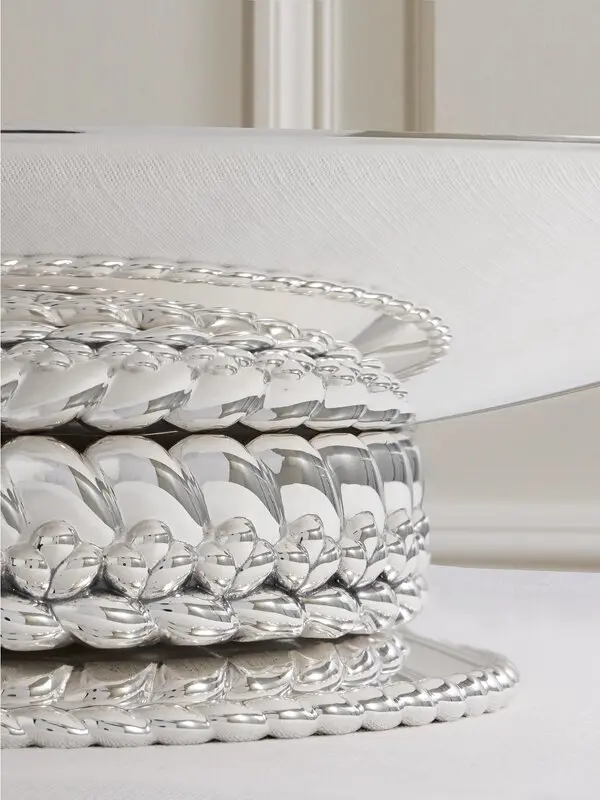 Christofle Babylone Embellished -plated Serving Dish