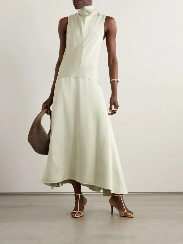 white christmas dresses Jil Sander // Velvet Draped Cut Out Dress – VSP Consignment