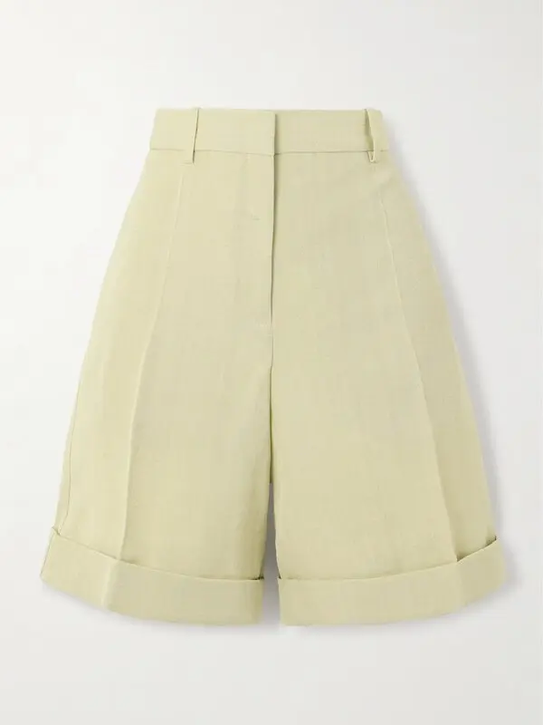 JIL SANDER Crepe Shorts - Neutrals