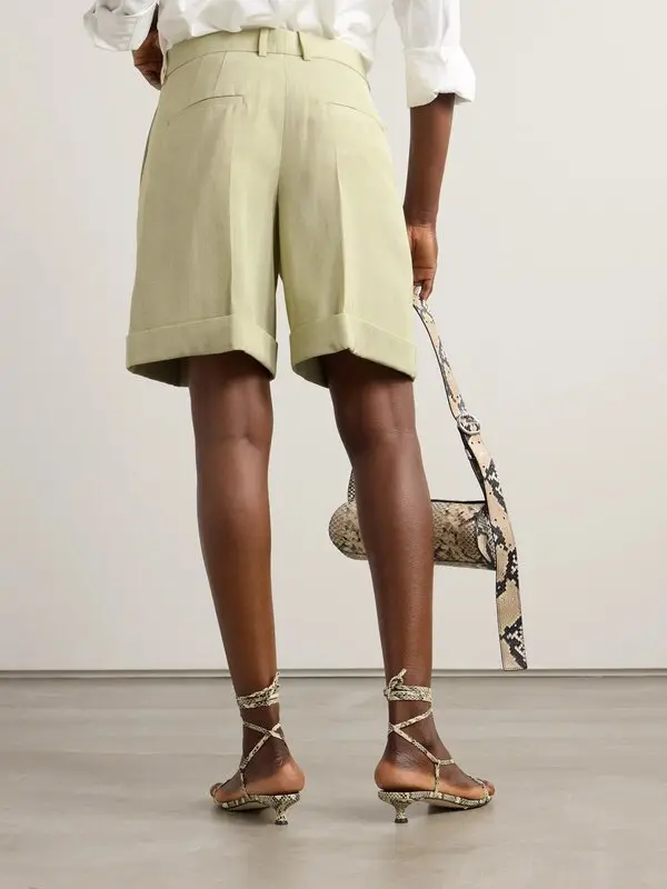 JIL SANDER Crepe Shorts - Neutrals