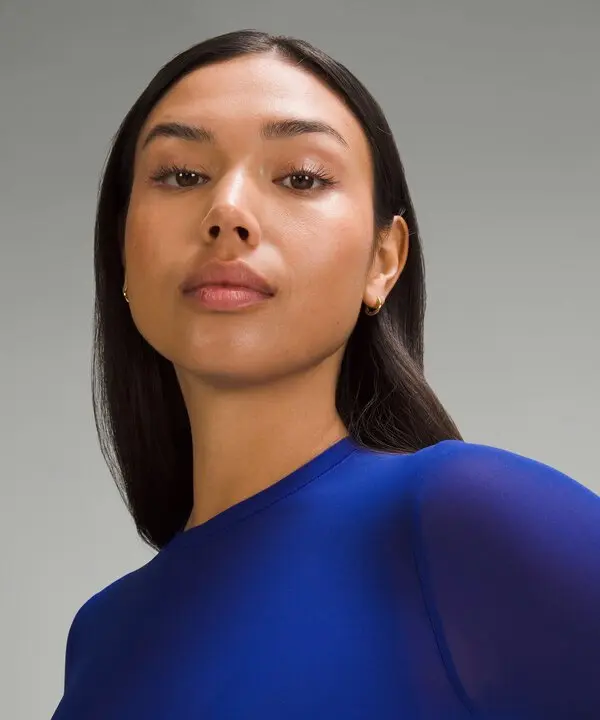 Lululemon Wundermost Nulu Mesh Long-Sleeve Crewneck Bodysuit In
