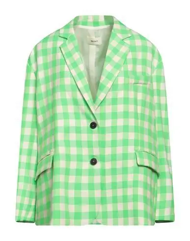 VICOLO Single-breasted Checked Blazer - Green