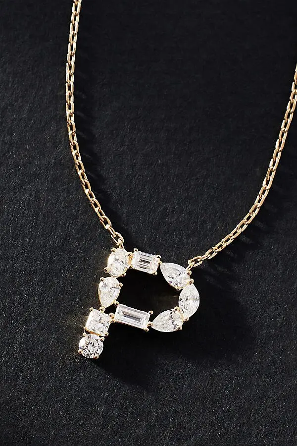 FINE DIAMONDS BY ANTHROPOLOGIE Yellow Diamond Monogram Necklace - P
