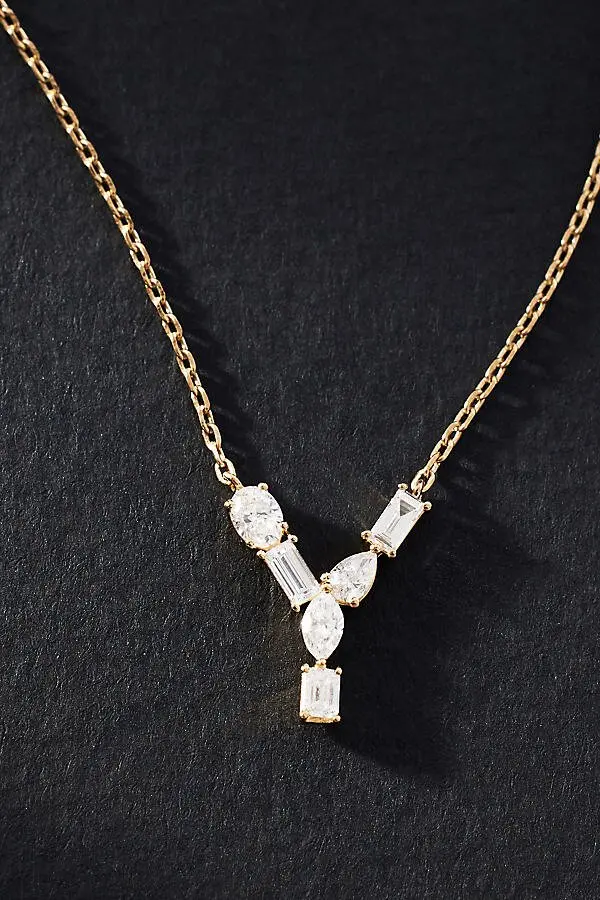 FINE DIAMONDS BY ANTHROPOLOGIE Yellow Diamond Monogram Necklace - Y
