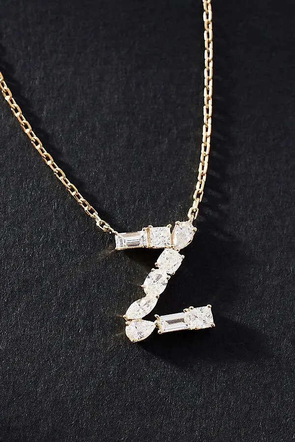 FINE DIAMONDS BY ANTHROPOLOGIE Yellow Diamond Monogram Necklace - Z