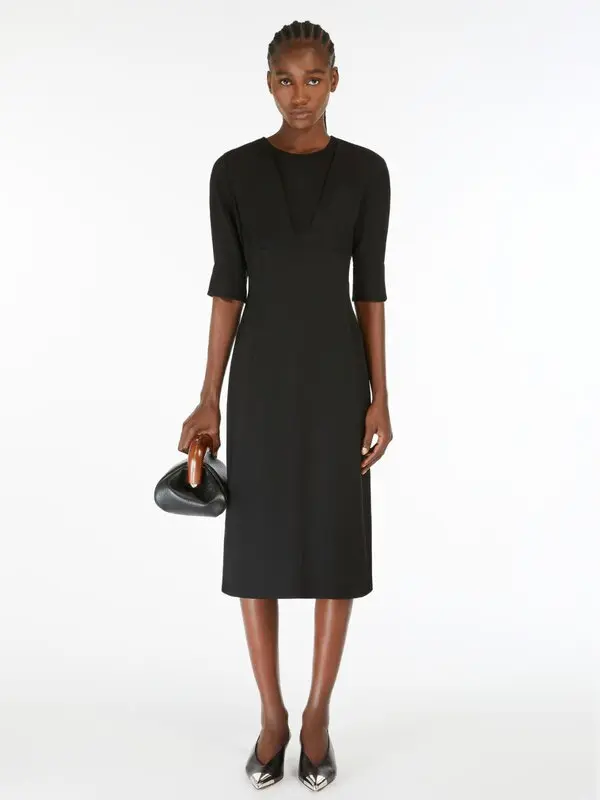 Max Mara Matte Satin Dress - Black | Editorialist