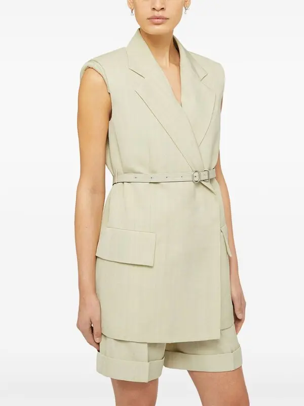 JIL SANDER Belted Tailored Gilet