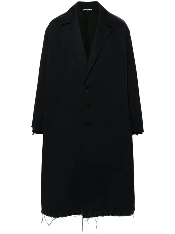 Palm Angels Single-breasted Twill Coat
