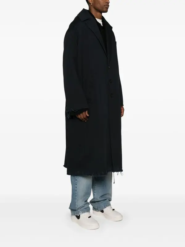 Palm Angels Single-breasted Twill Coat