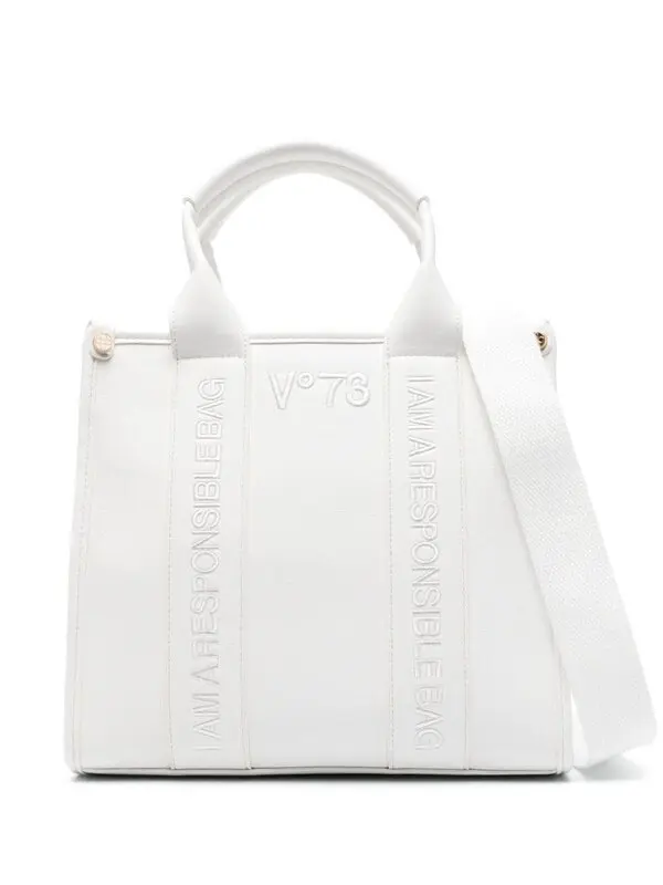 V°73 Embroidered Logo Tote Bag