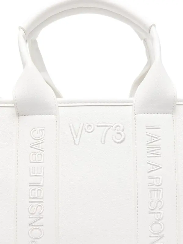 V°73 Embroidered Logo Tote Bag