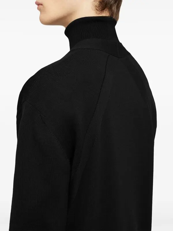 JIL SANDER V-neck Wool Cardigan - Black
